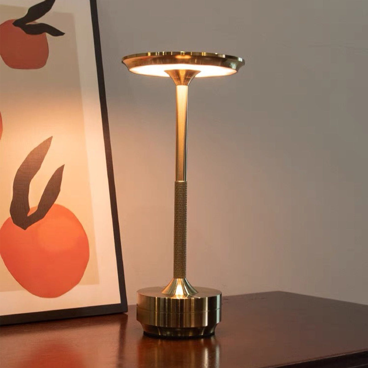 EvoGlow : Kabellose Akku LED Tischlampe mit Stufenloses Dimmen – Shiraki